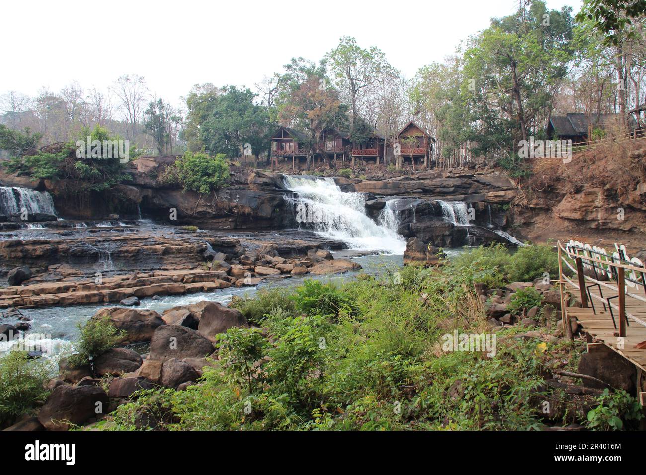 tad lo waterfalls at the bolaven plateau in laos Stock Photo - Alamy