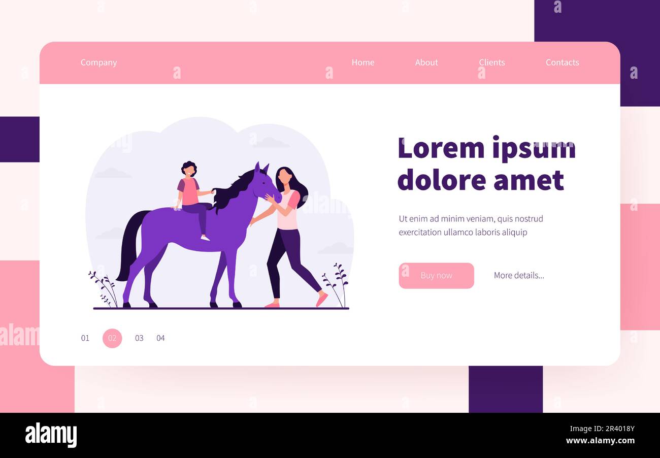 Little kid riding horse Stock Vector Image & Art - Alamy