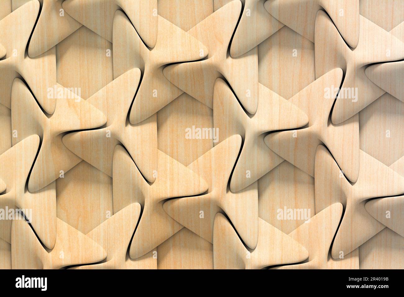 Wood decorative carved tiles, 3d illustration Stock Photo - Alamy