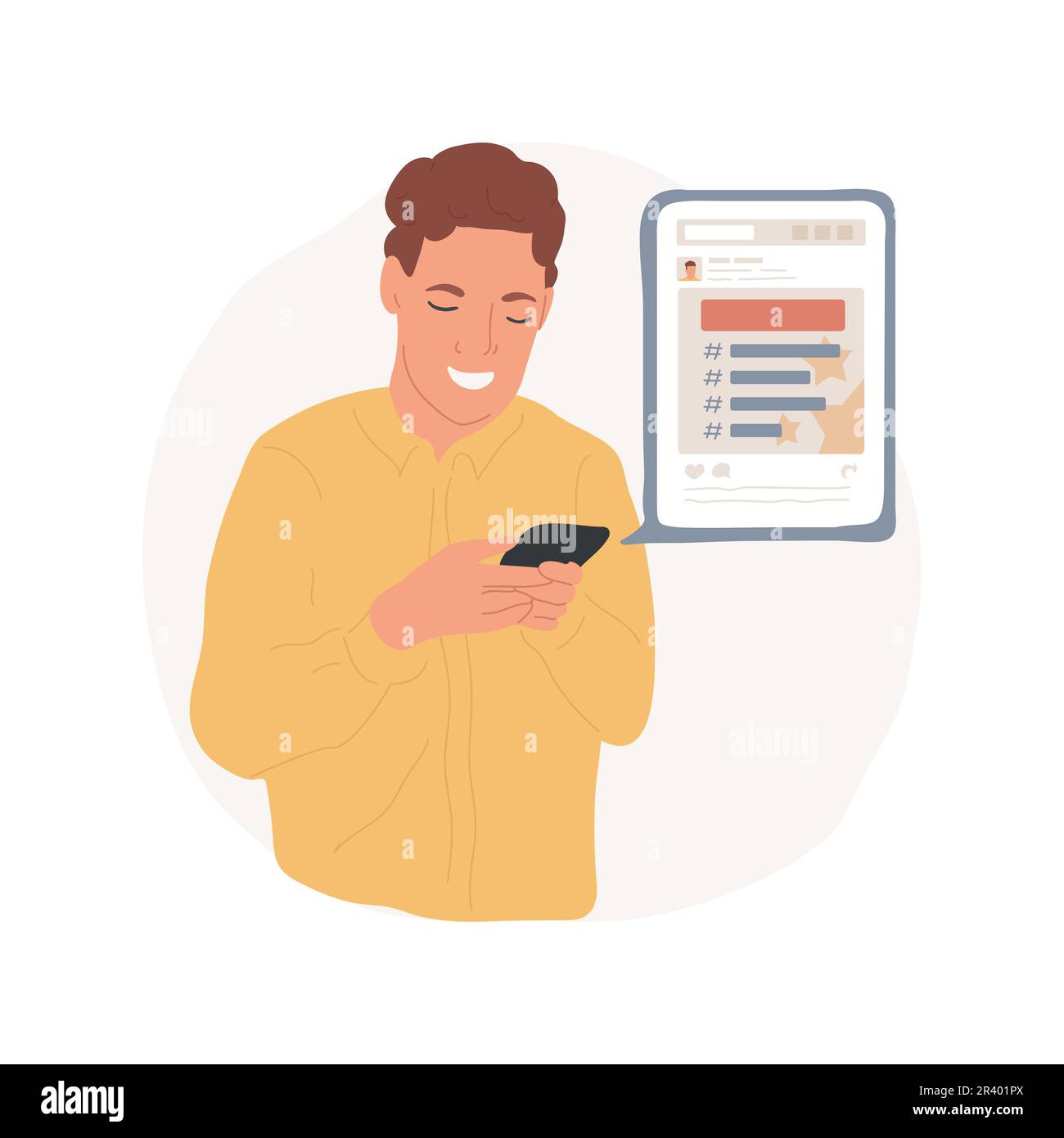 Social media challenge isolated cartoon vector illustration. Teenager ...