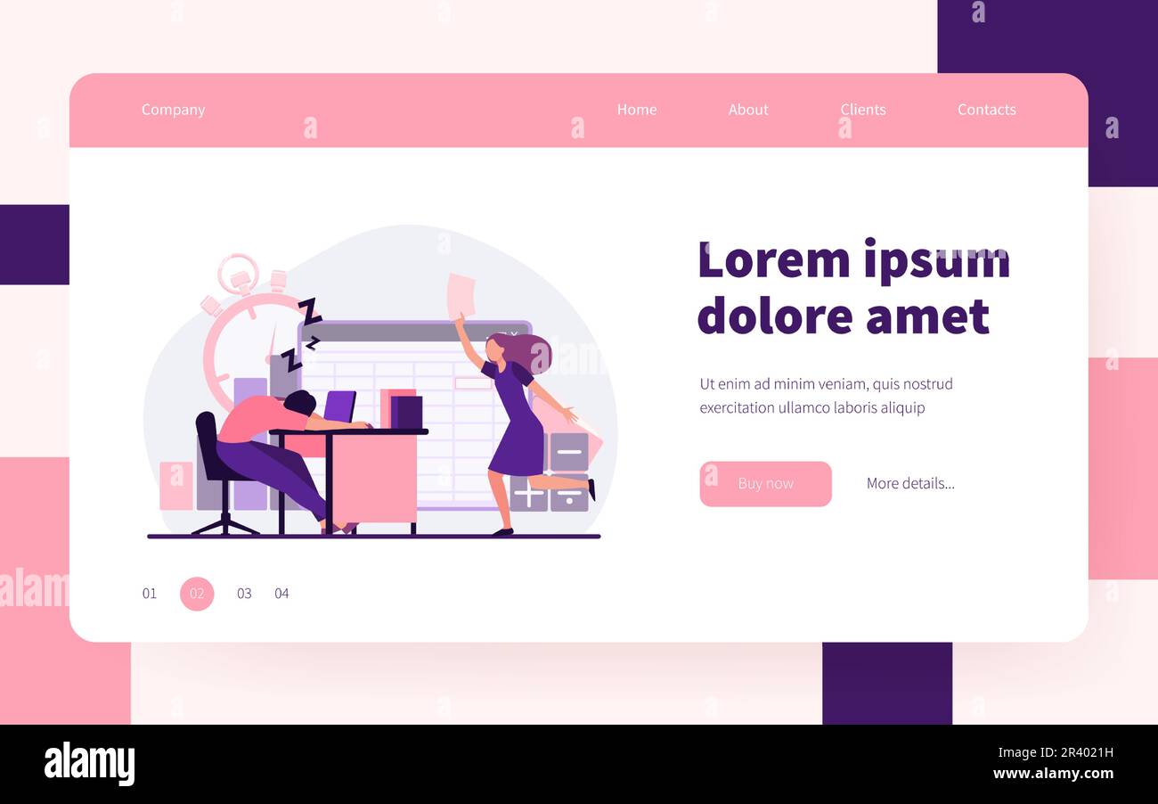 Lazy office worker Stock Vector Image & Art - Alamy