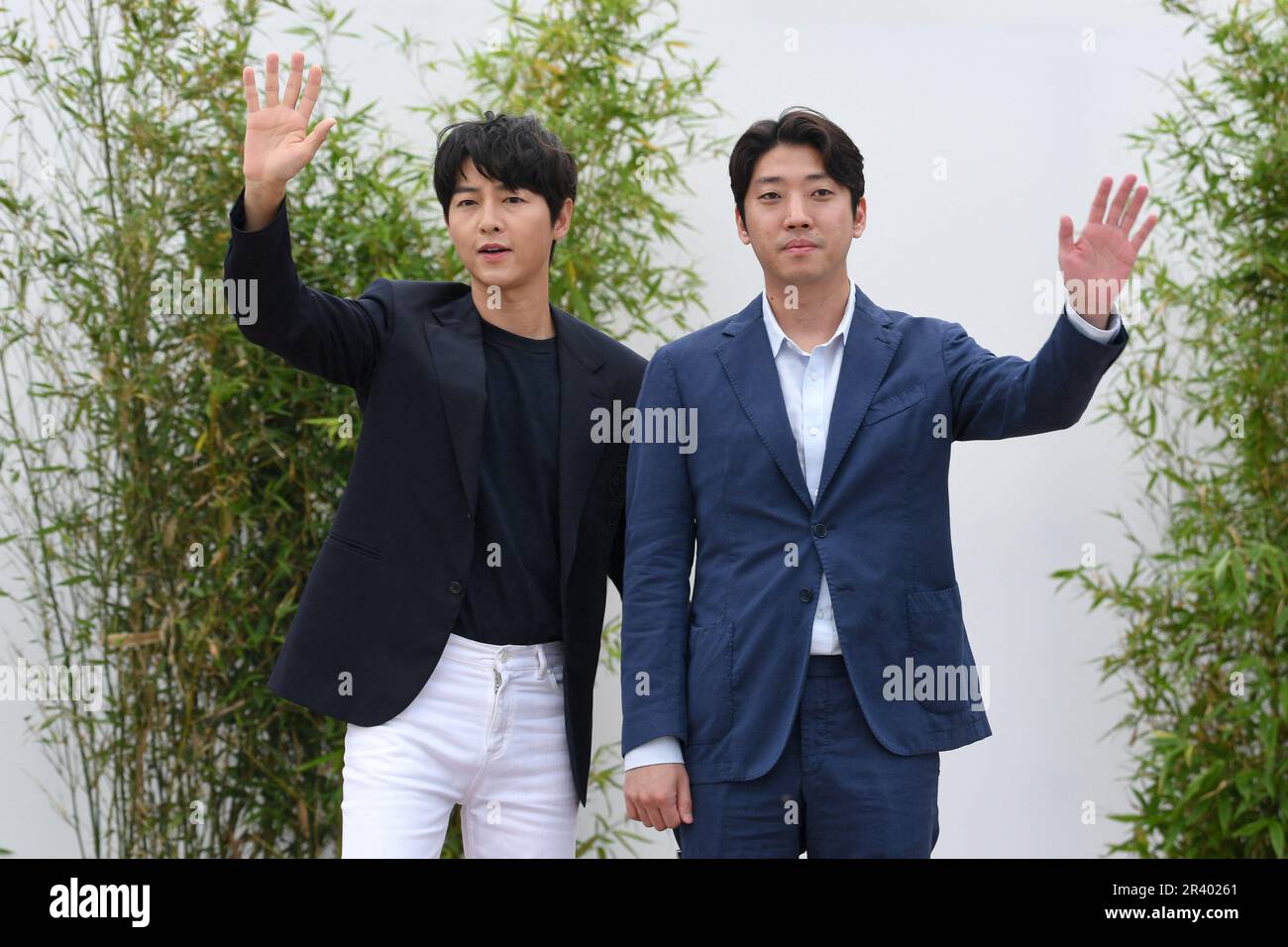 Cannes, France. 25th May, 2023. Song Joong-ki, Kim Chang-hoon attend ...