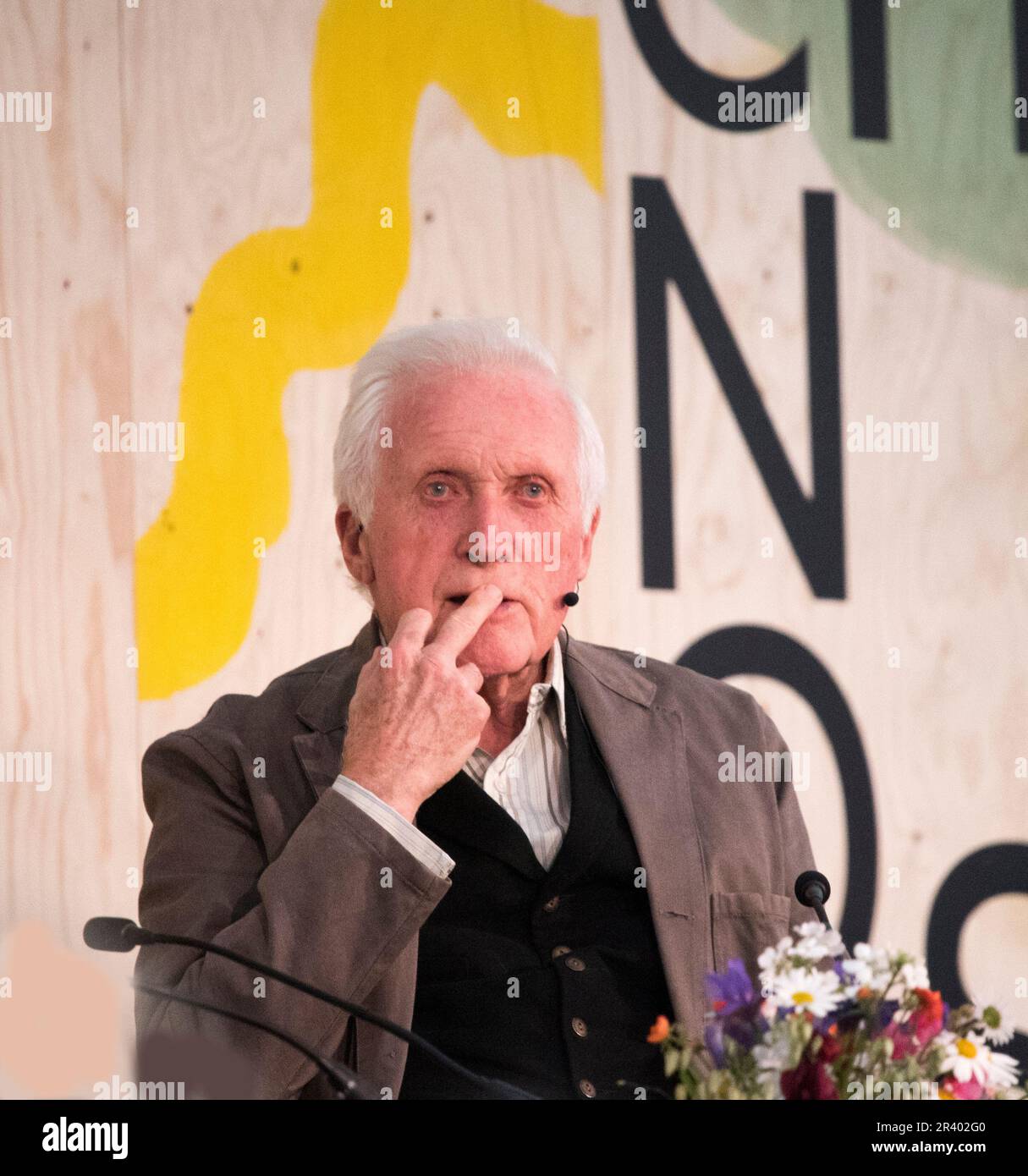 David Dimbleby, veteran BBC broadcaster gives a talk at Charleston ...
