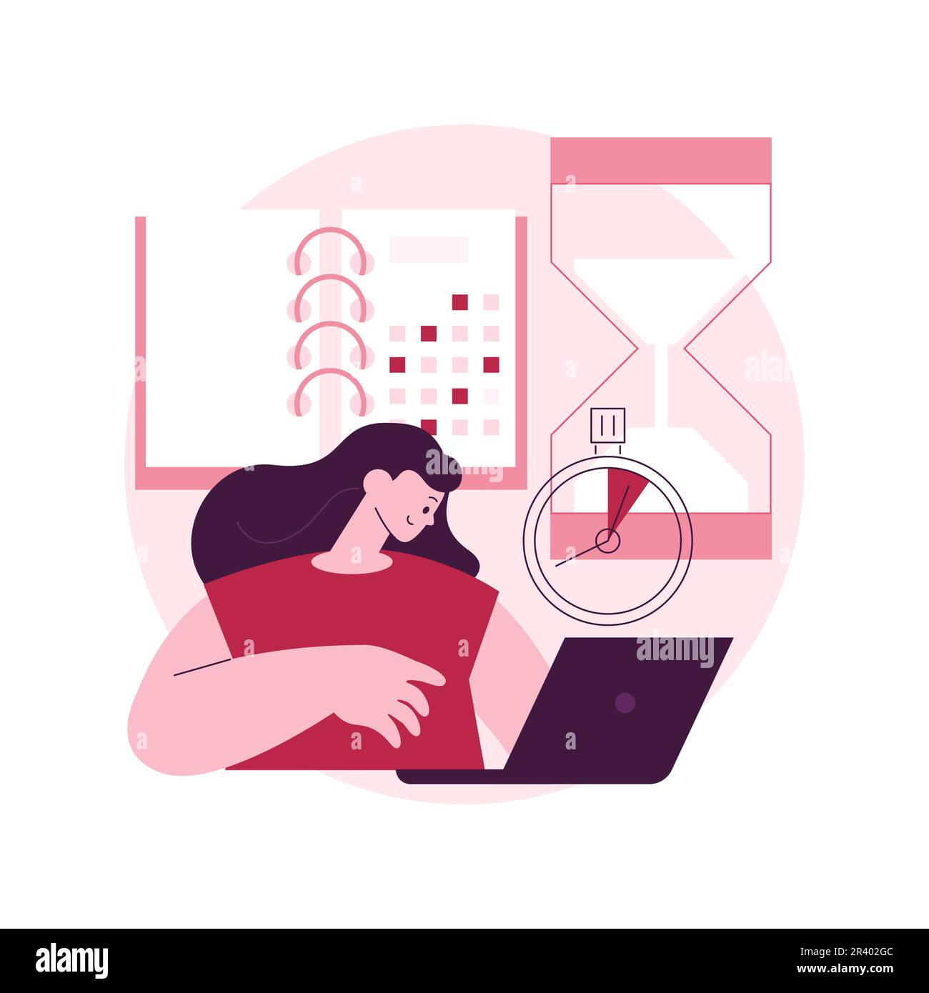 Time management abstract concept vector illustration. Time tracking ...