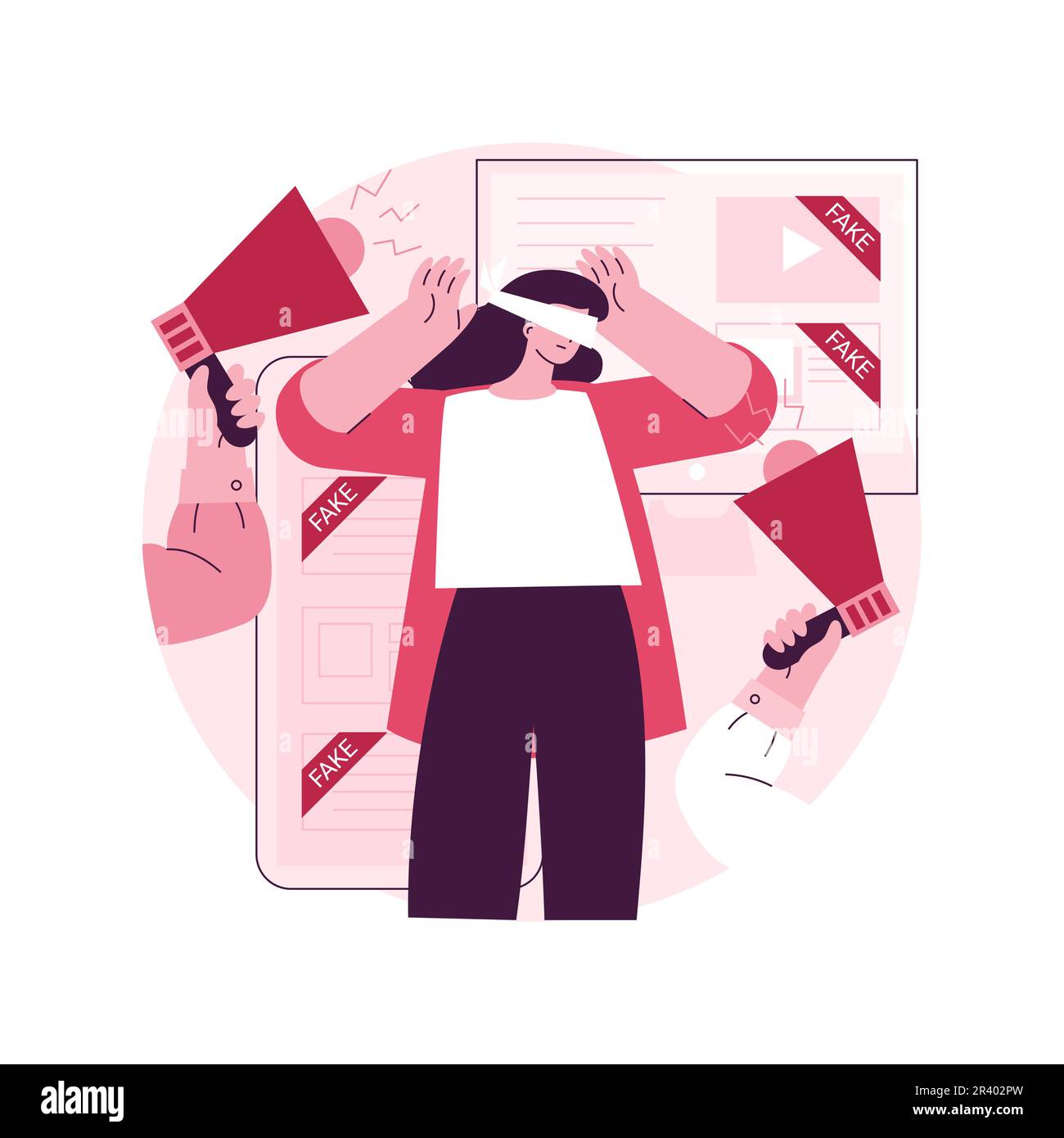 Fake news abstract concept vector illustration. Fake data, junk news ...