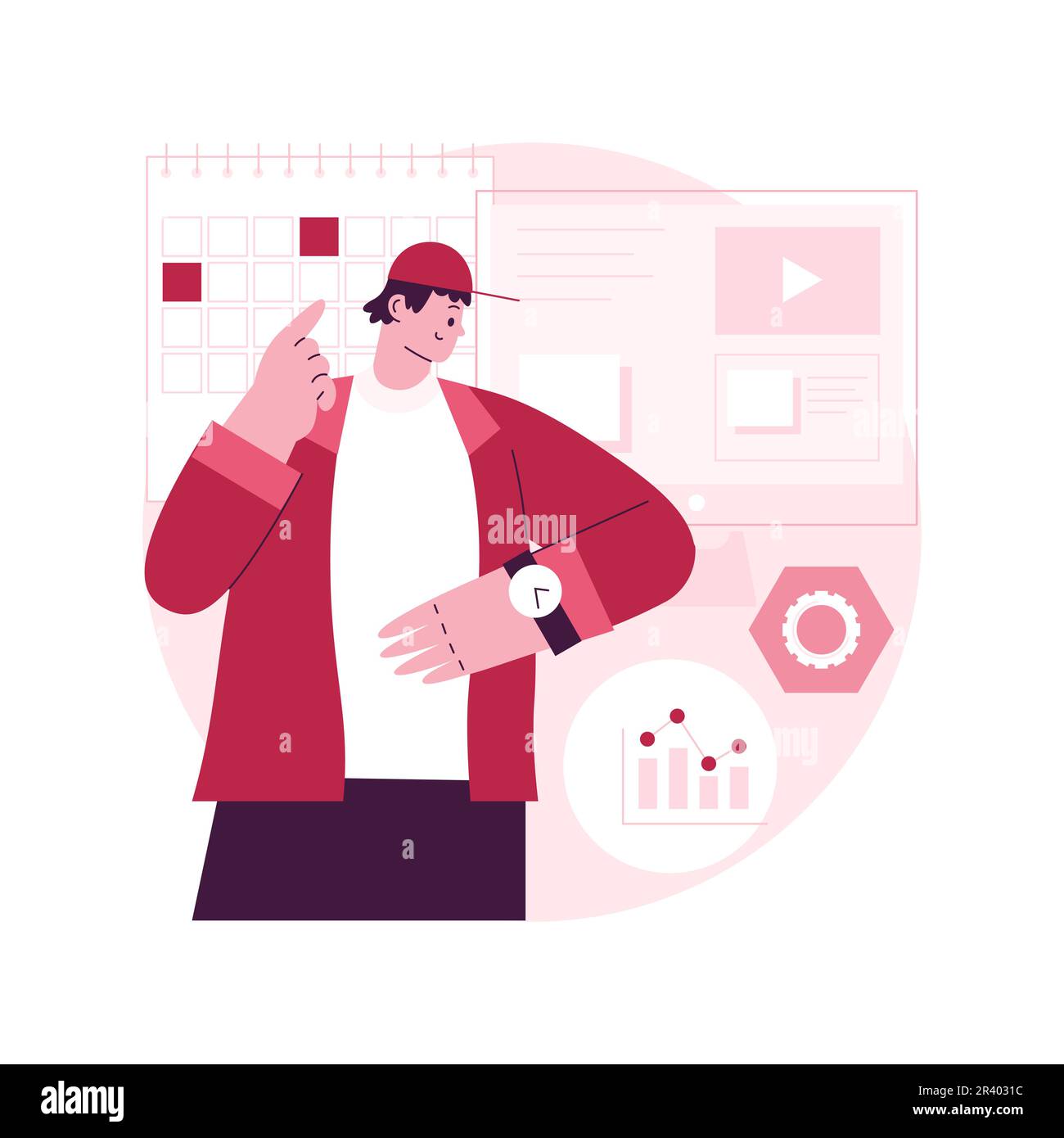 Project management abstract concept vector illustration. Business ...