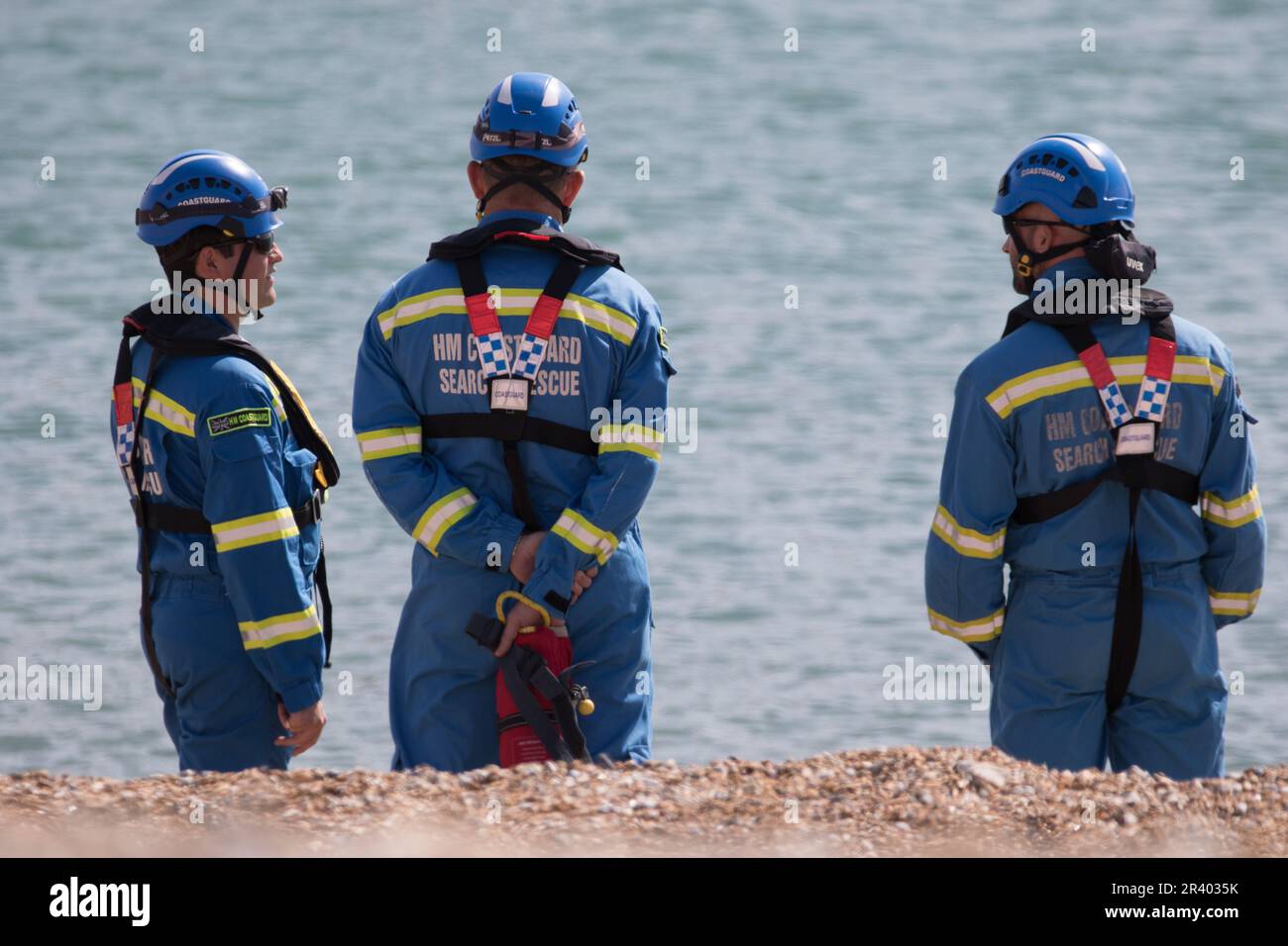 Seaford Bay, East Sussex, UK. 25th May, 2023. Coastguard and RNLI ...