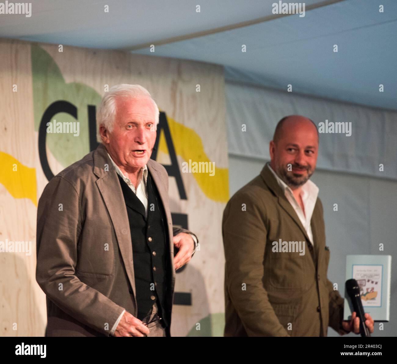 David Dimbleby, veteran BBC broadcaster gives a talk at Charleston ...