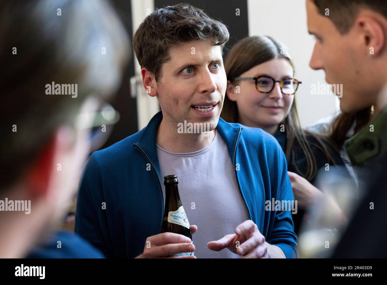CEO of OpenAI and inventor of the AI software chatGPT Sam Altman chats ...