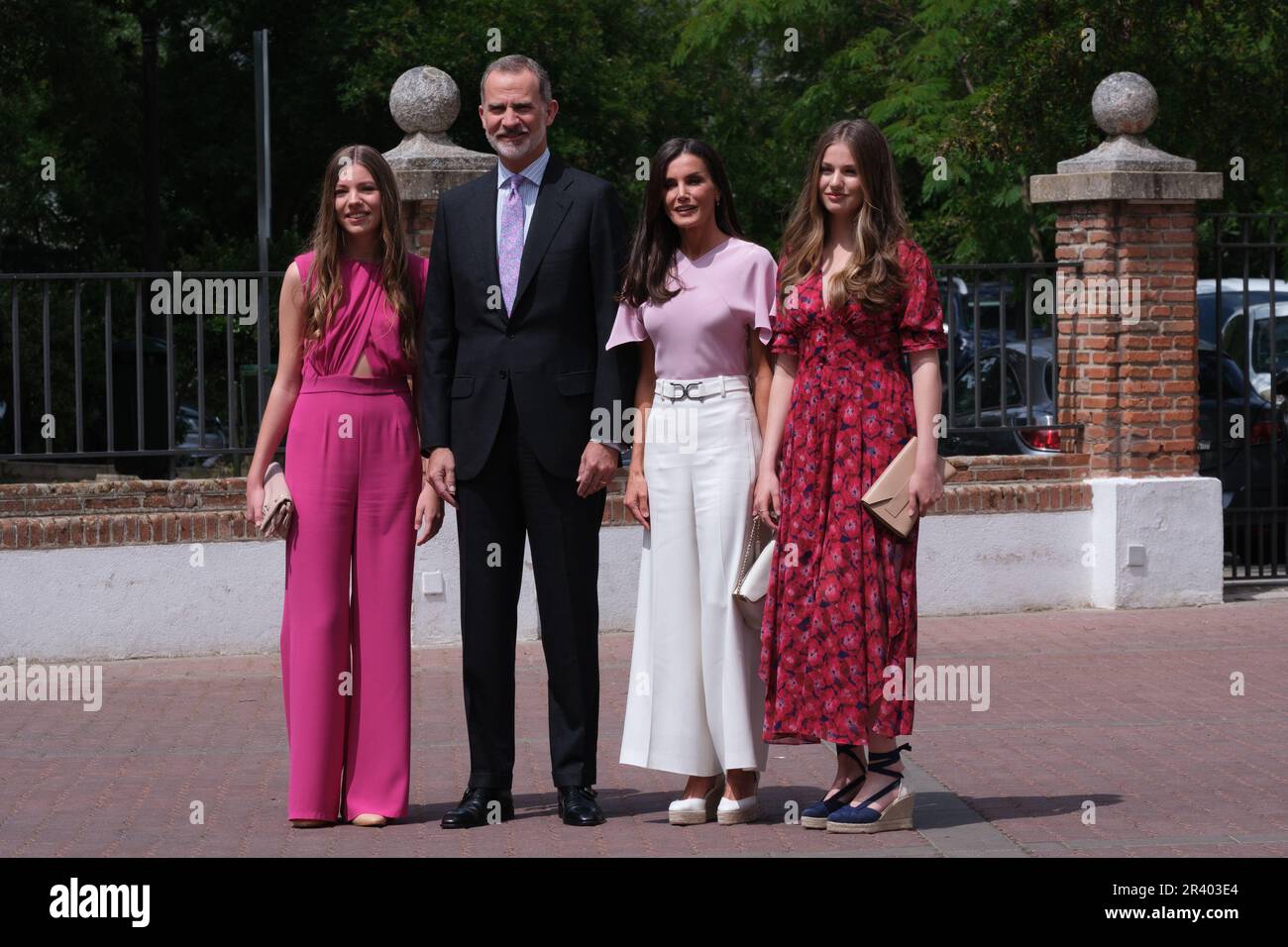 Madrid, Spain. 25th May, 2023. Crown Princess Leonor of Spain (R), King ...