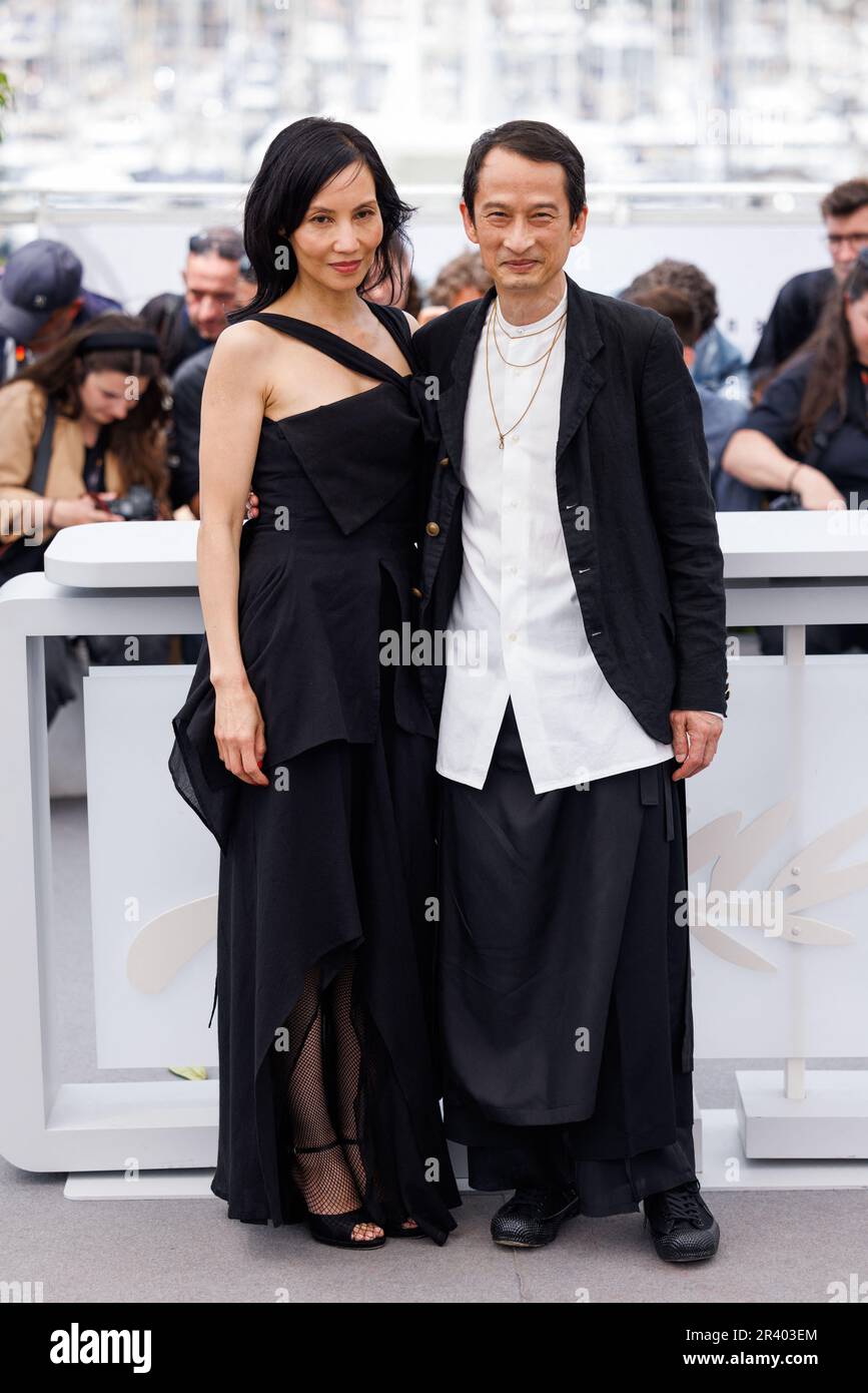 Cannes, France. 25th May, 2023. Tran Nu Yen Khe and Tran Anh Hung ...