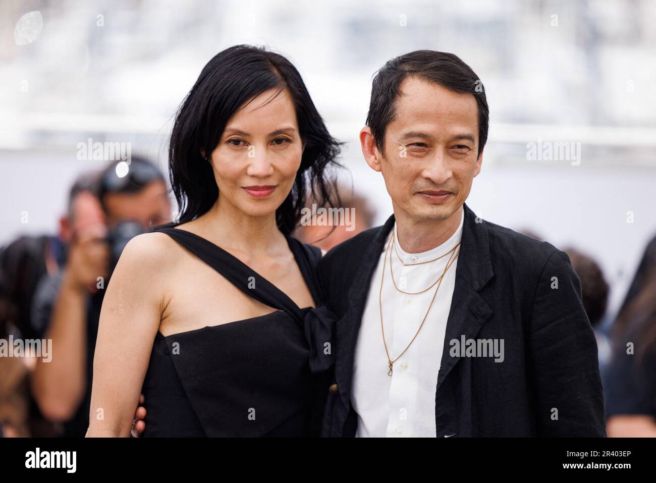 Cannes, France. 25th May, 2023. Tran Nu Yen Khe and Tran Anh Hung ...