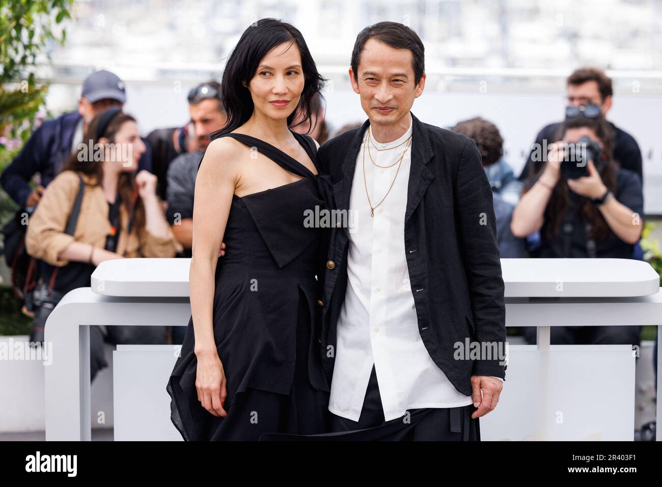 Cannes, France. 25th May, 2023. Tran Nu Yen Khe and Tran Anh Hung ...