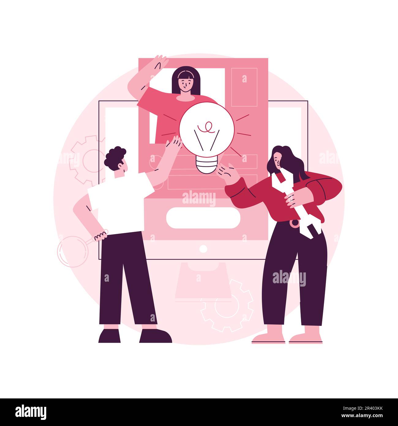 Innovative solution abstract concept vector illustration. Innovative ...