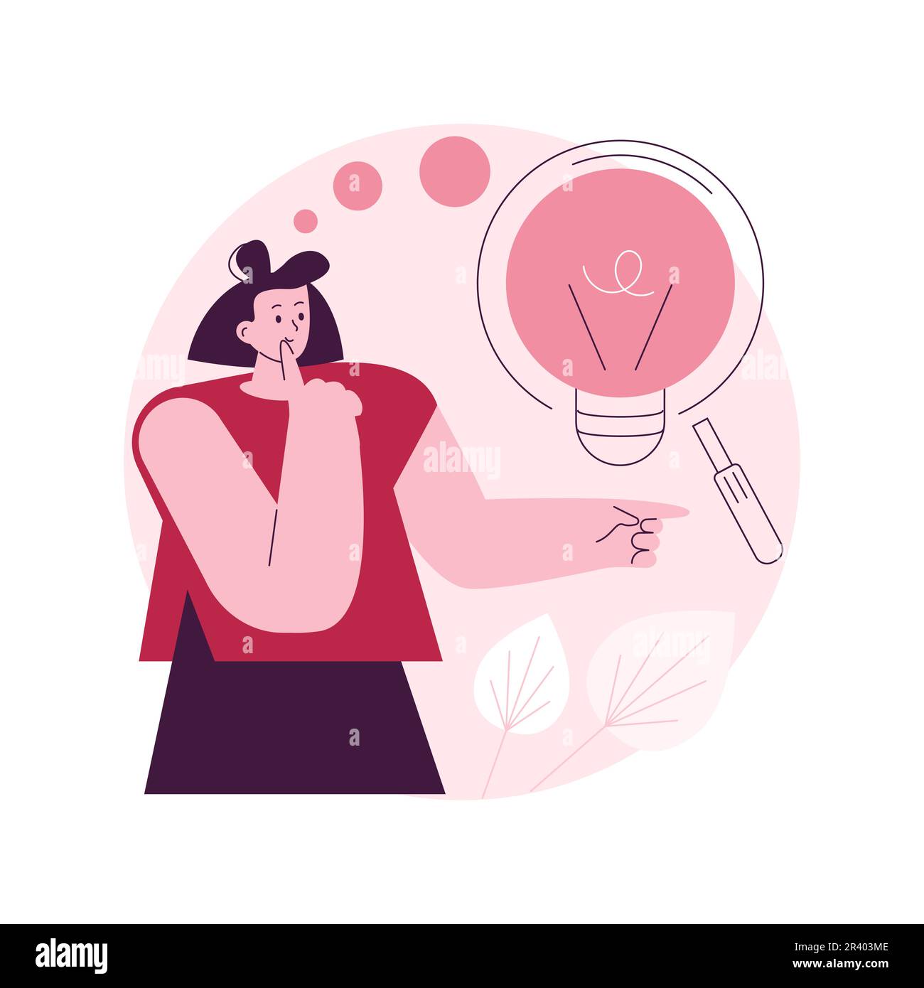 Thinking abstract concept vector illustration. Critical thinking ...