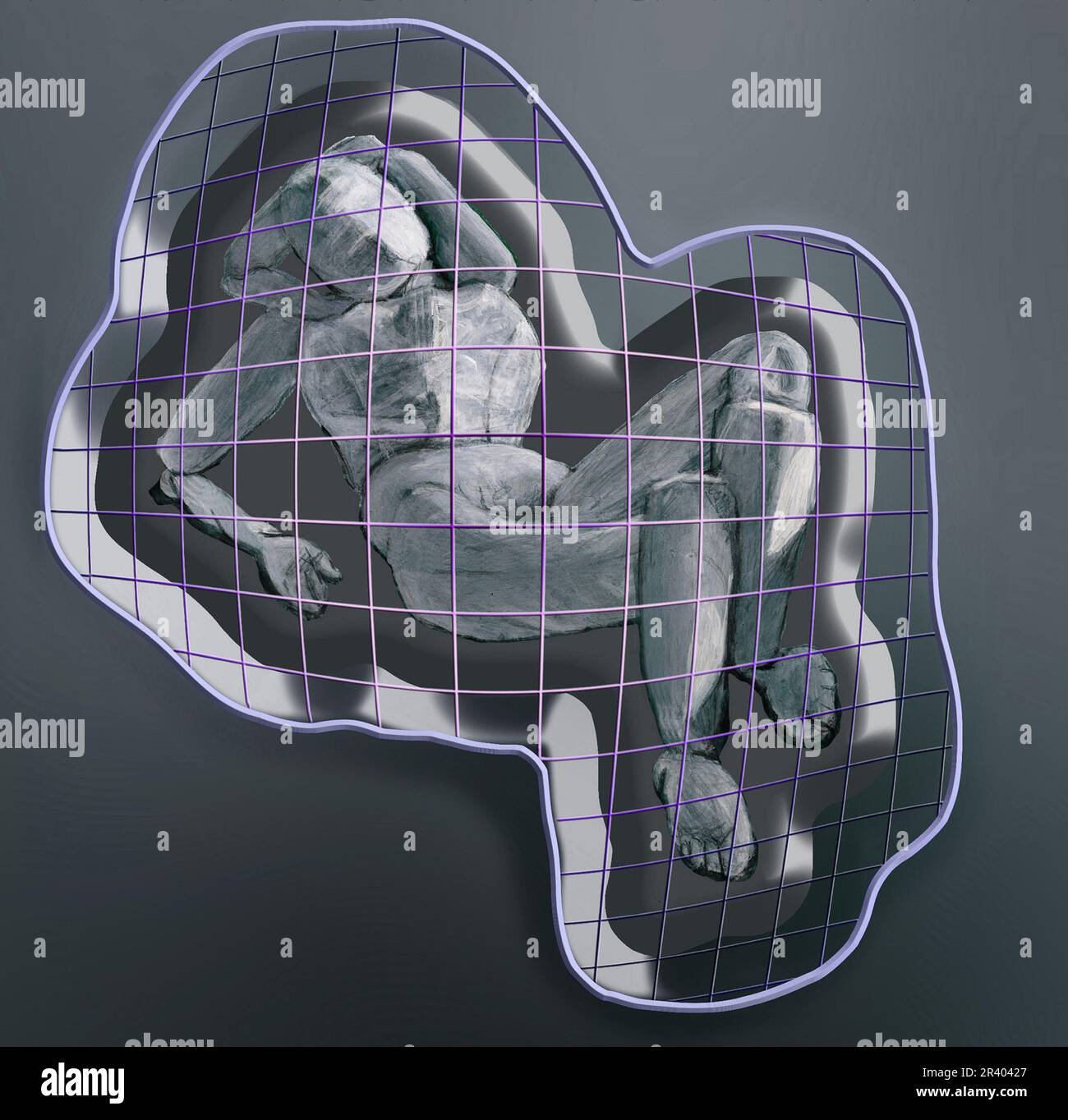 Imprisoned Caged Trapped Human Person Stock Photo - Alamy