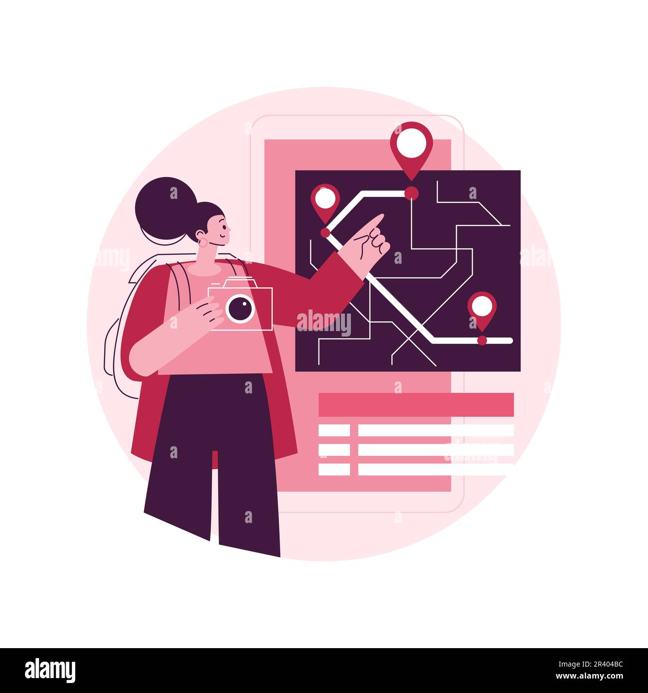 Tour navigator abstract concept vector illustration. Travel guide ...