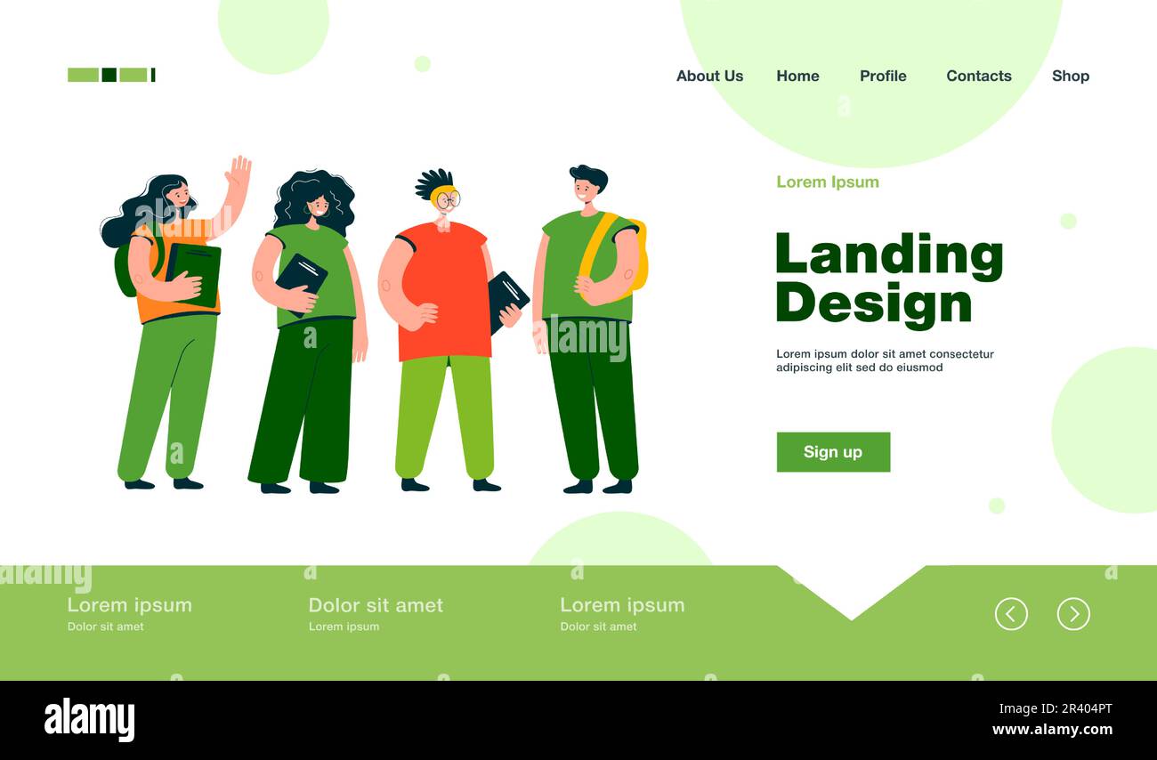 Teen school friends vector illustration Stock Vector Image & Art - Alamy