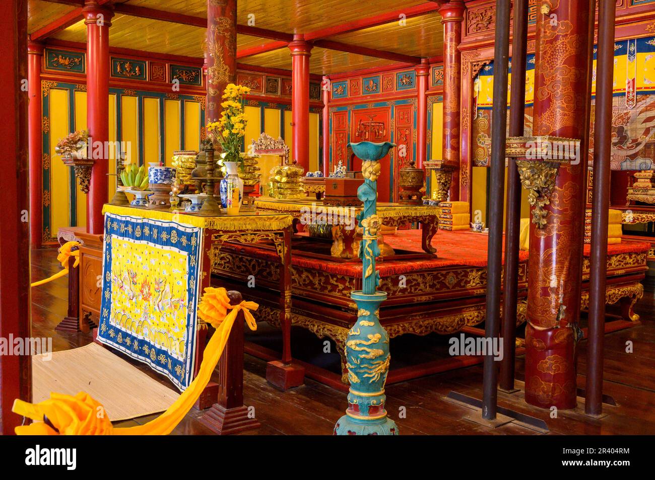 Sung An temple interior in Minh Mang's tomb complex, the second emperor ...