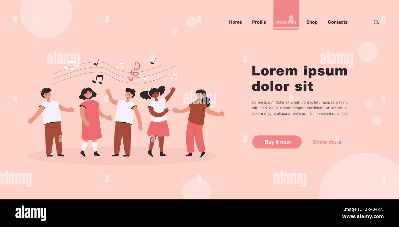 Children singing songs Stock Vector Image & Art - Alamy