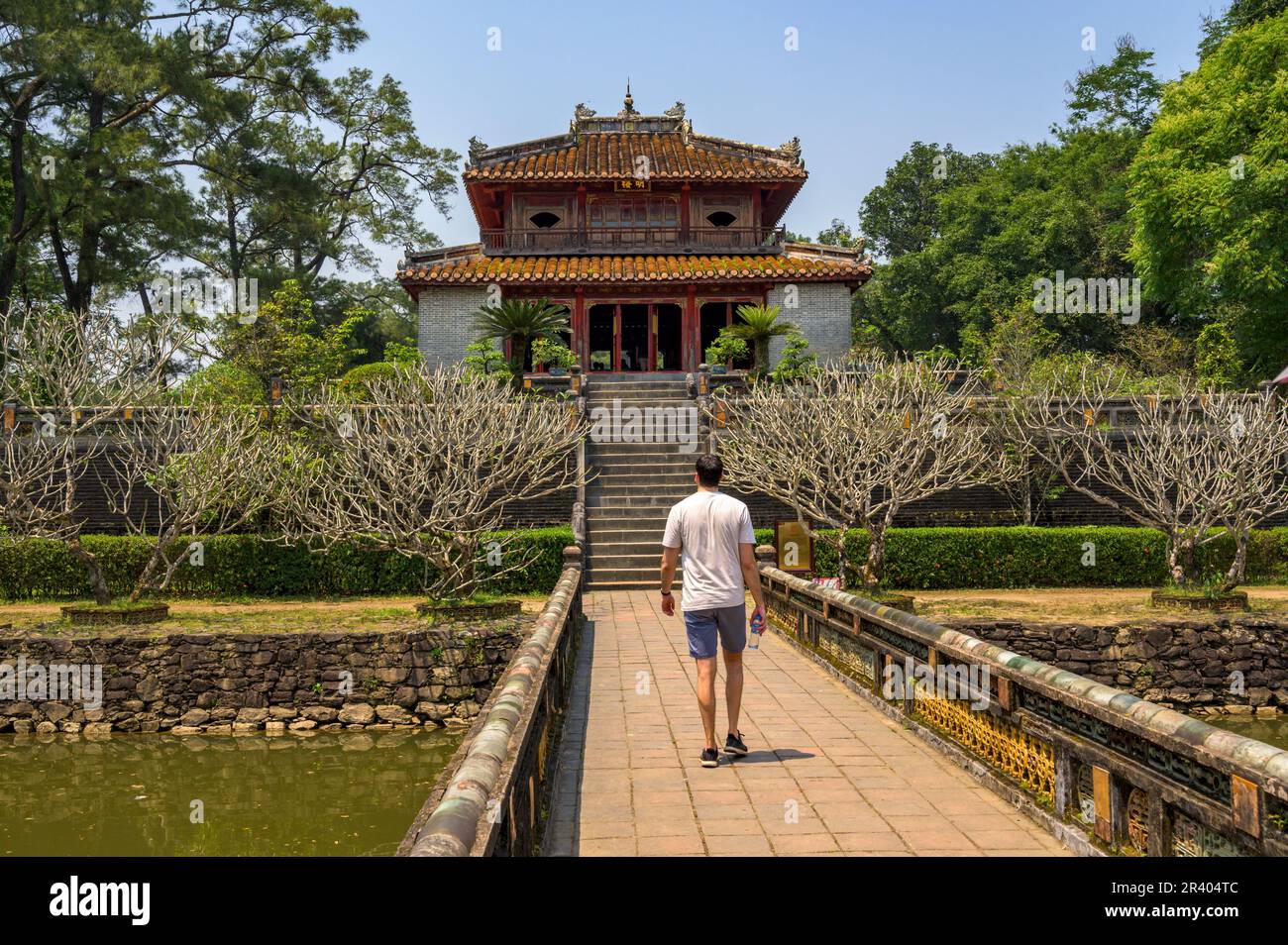 Path and steps to Minh Lau pavilion in Minh Mang's tomb complex, second ...