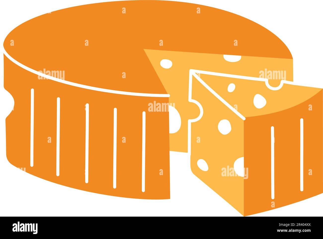 Cheese wheel icon. Cheese products silhouette. Vector illustration ...