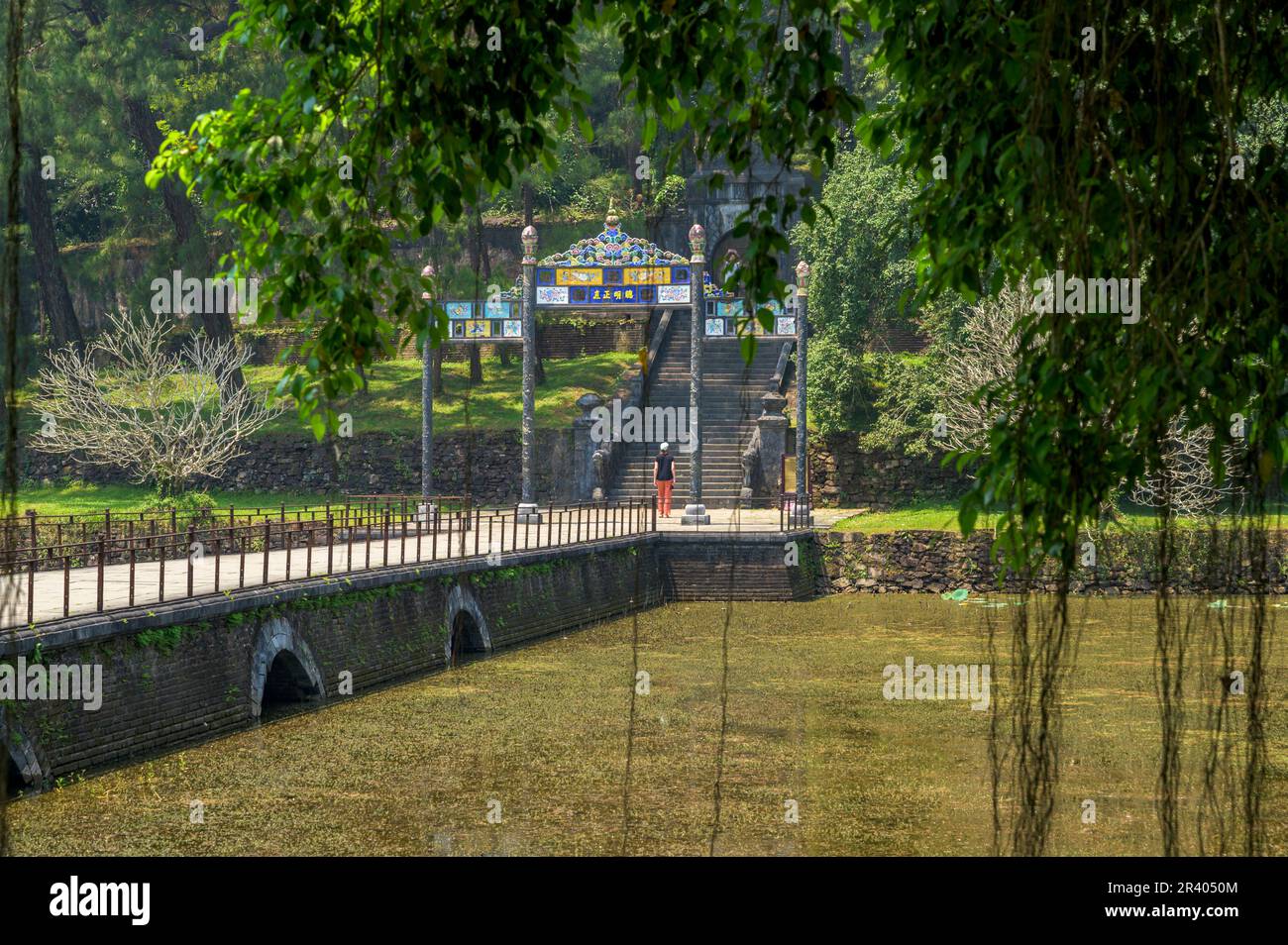 Thong Minh Chinh Truc bridge and Tan Nguyet lake in Minh Mang's tomb ...