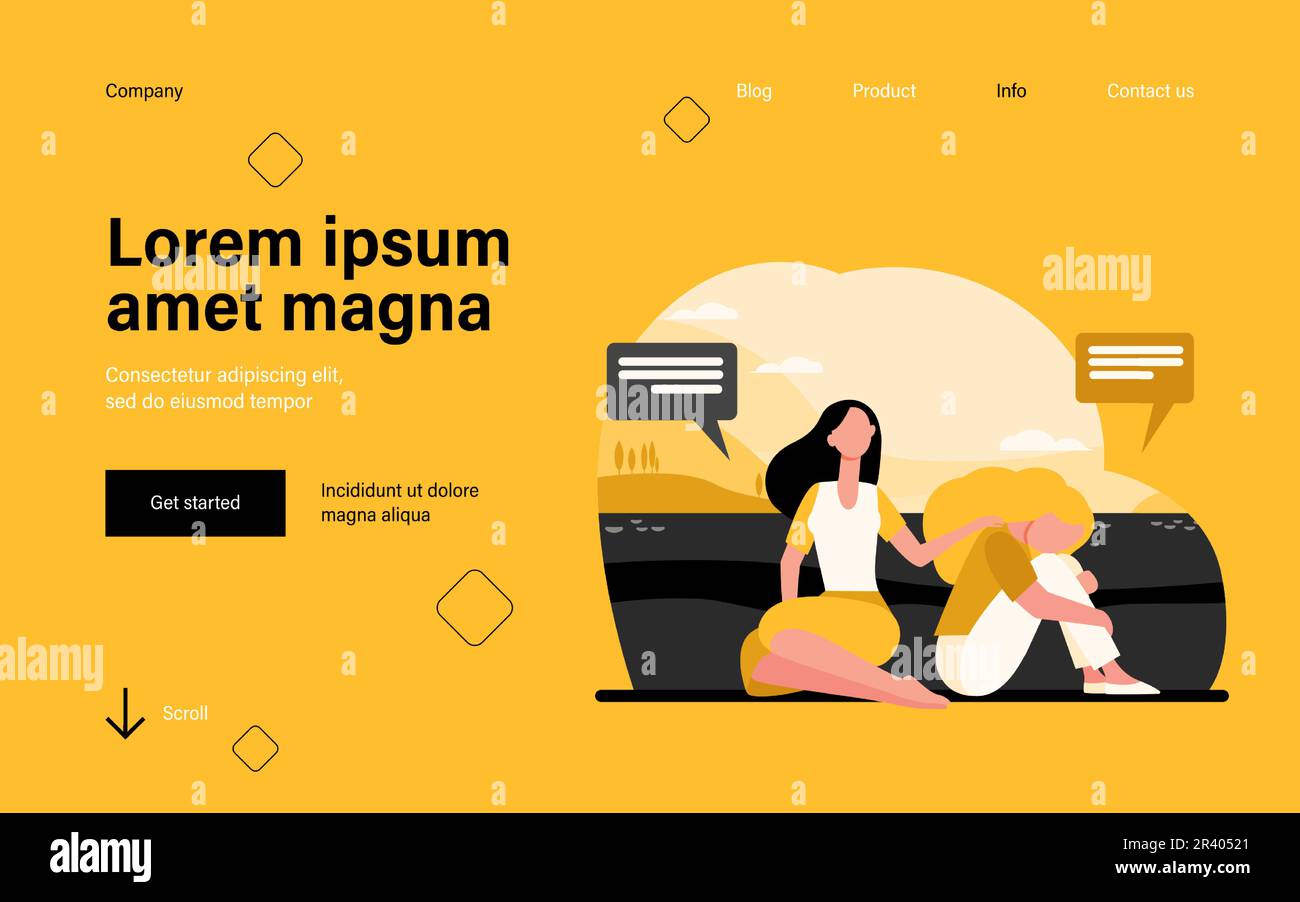 Friend talking and consoling sad woman Stock Vector Image & Art - Alamy