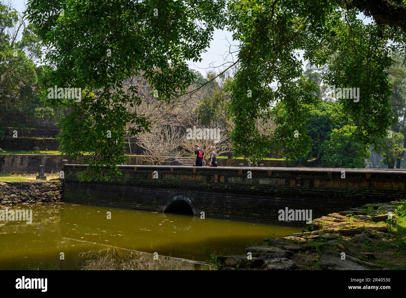 Thong Minh Chinh Truc bridge and Tan Nguyet lake in Minh Mang's tomb ...