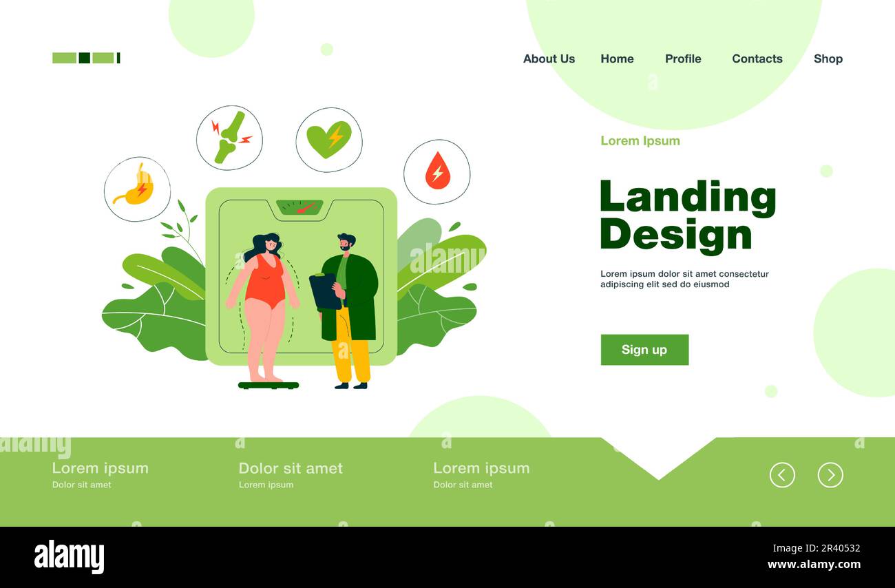 Overweight woman discovering health problems due to obesity Stock ...