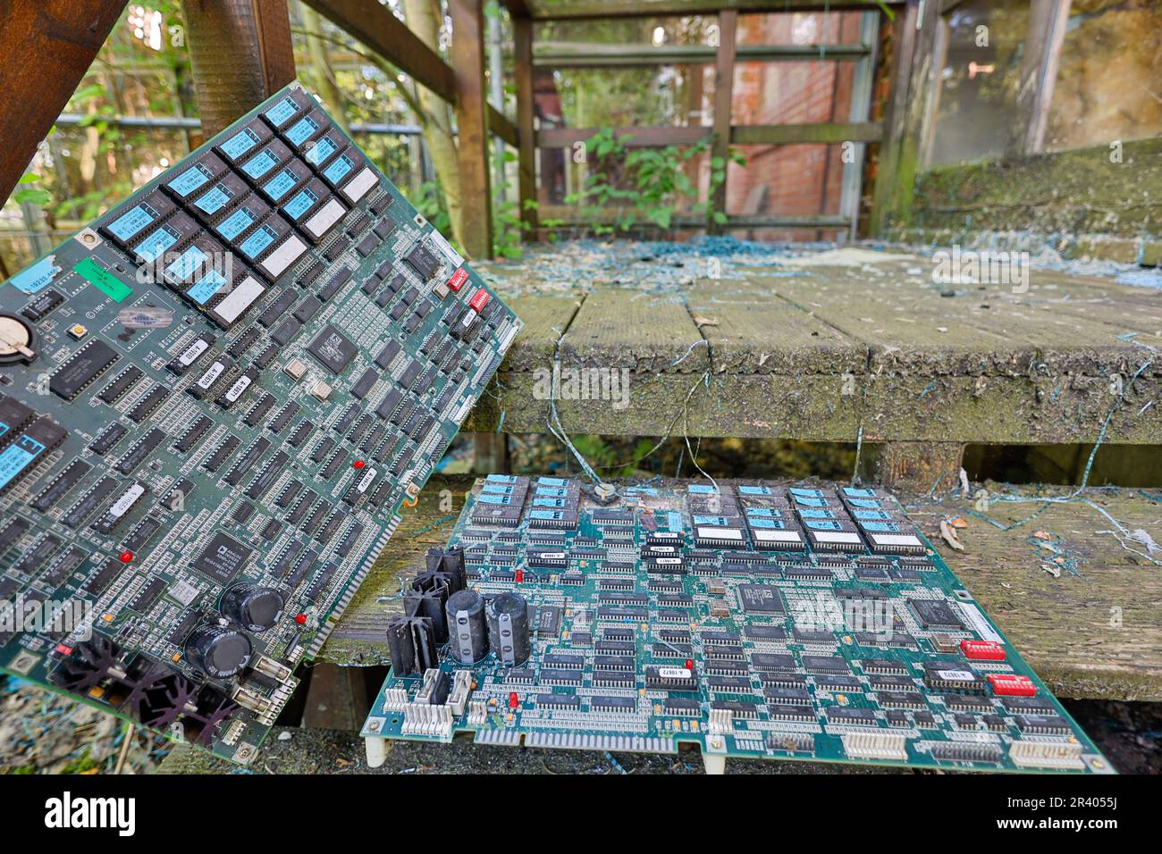 Old motherboard circuit boards Stock Photo - Alamy