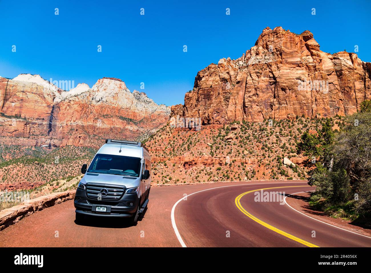 Airstream Interstate 24X campervan negotiates steep switchback curves ...
