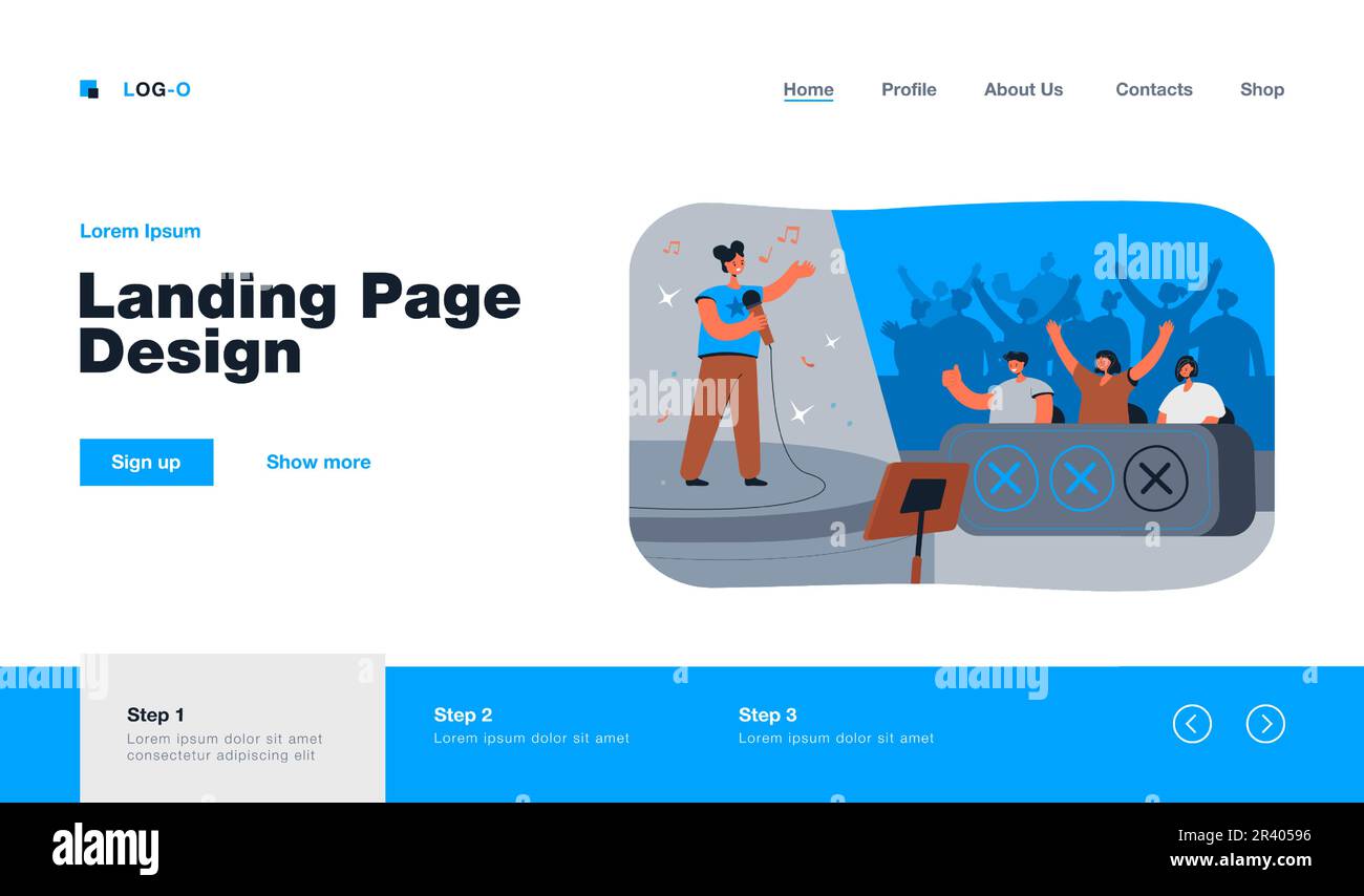 Talent female character singing hi-res stock photography and images - Alamy