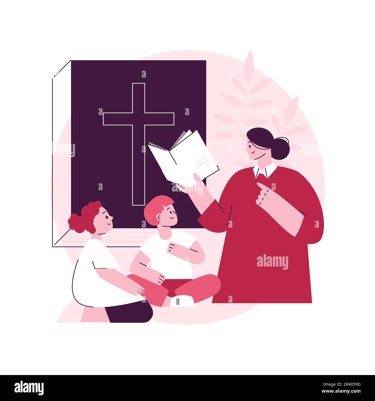 Religious summer camp abstract concept vector illustration. Faith-based ...