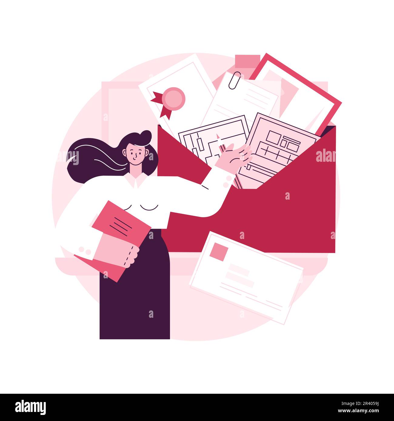 Portfolio abstract concept vector illustration. Project portfolio ...