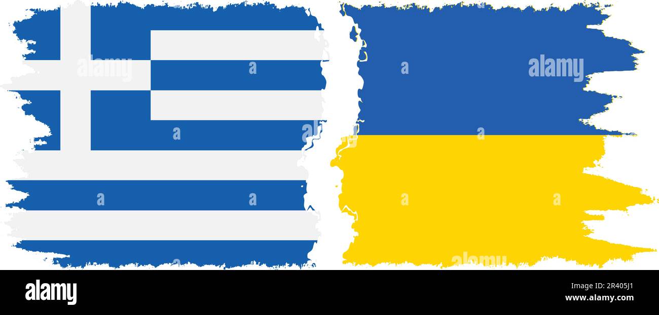 Ukraine greece flag Stock Vector Images - Alamy