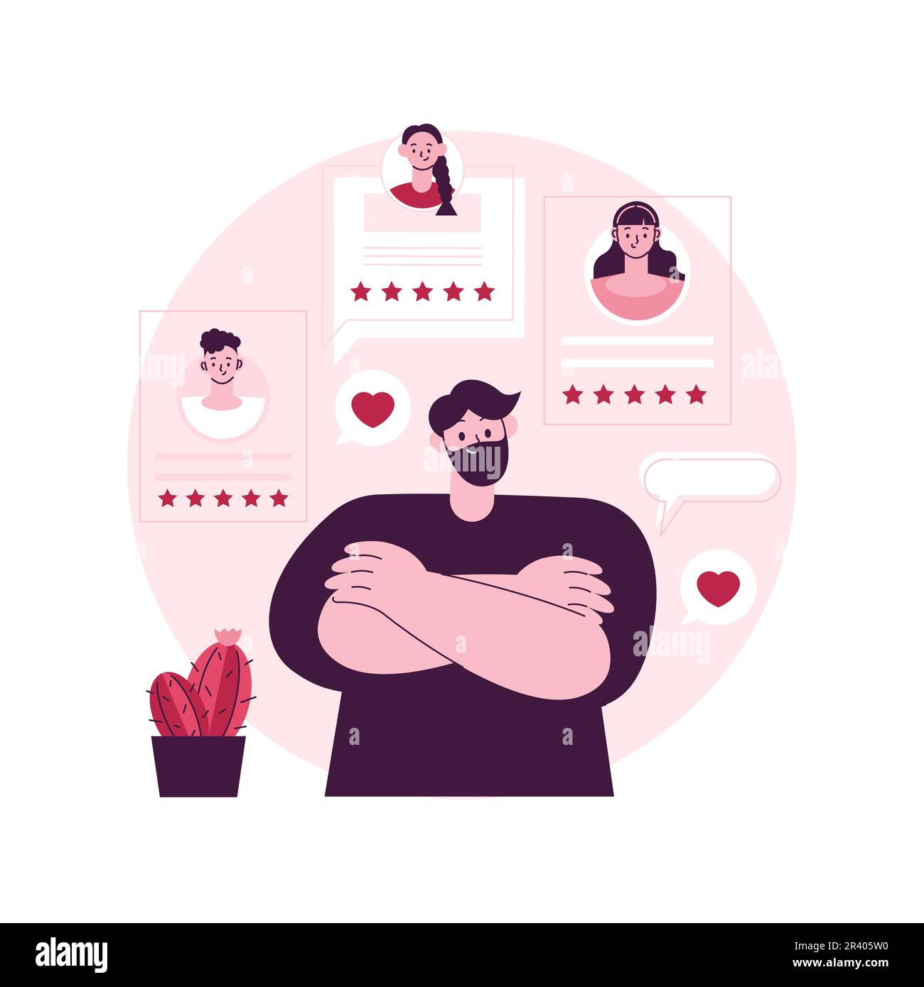 Clients abstract concept vector illustration. Our clients landing page ...