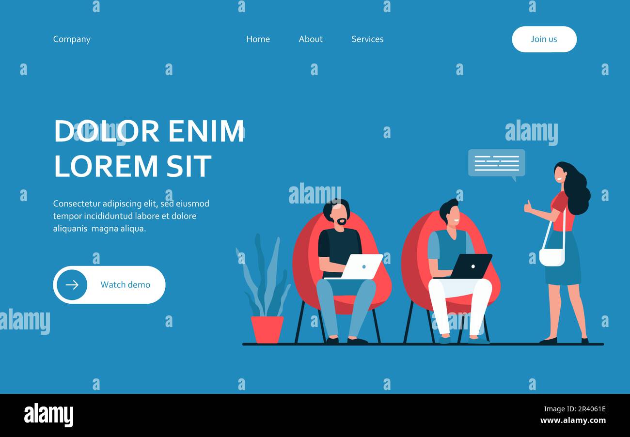 Creative business men working Stock Vector Images - Alamy