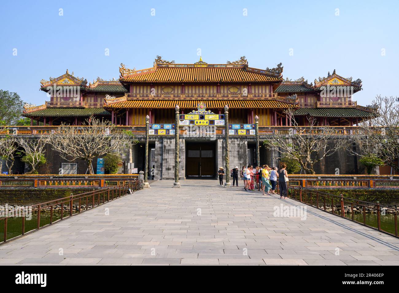 Inside the Meridian Gate in the historic Citadel of Hue, the ancient ...