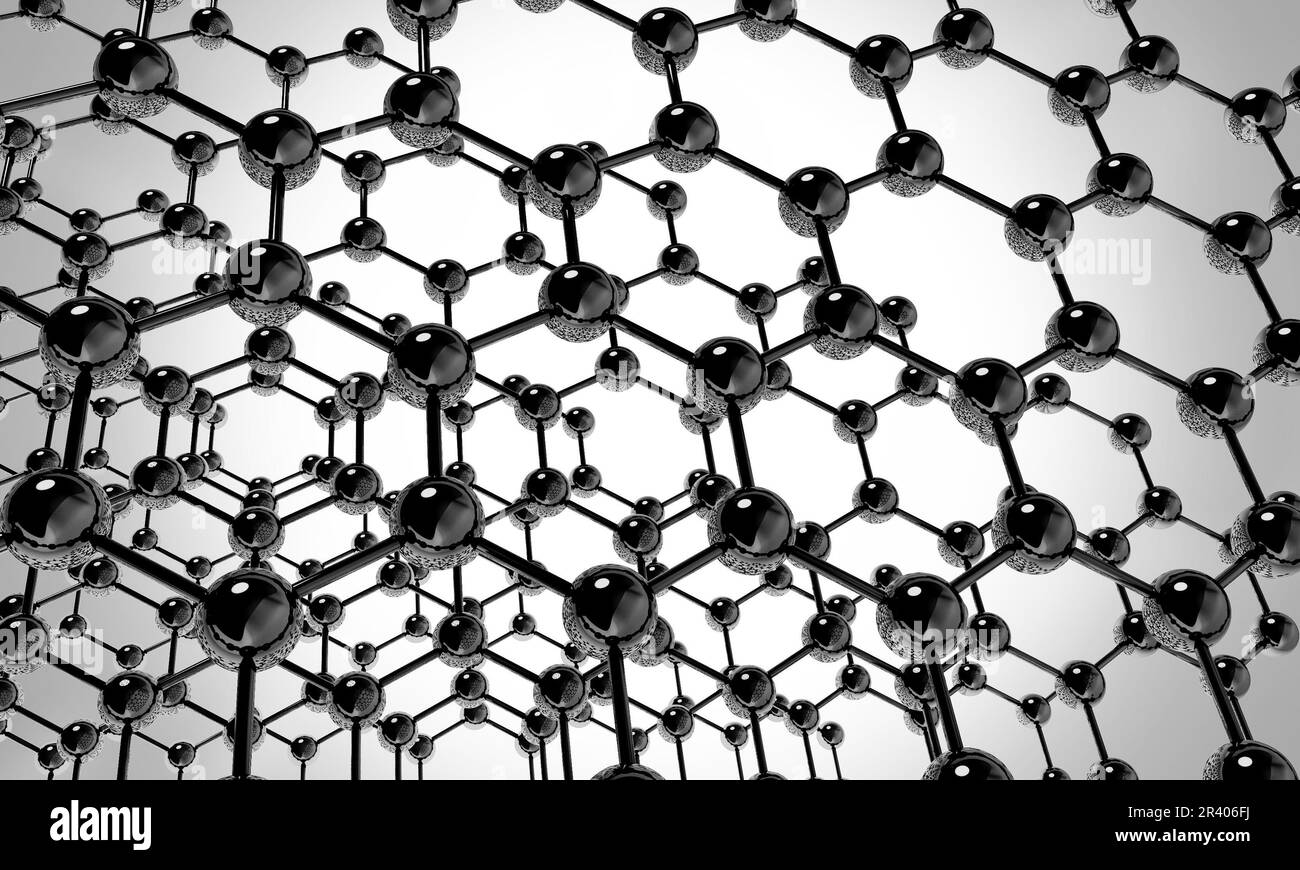 The crystal lattice of graphene. Abstract background Stock Photo - Alamy