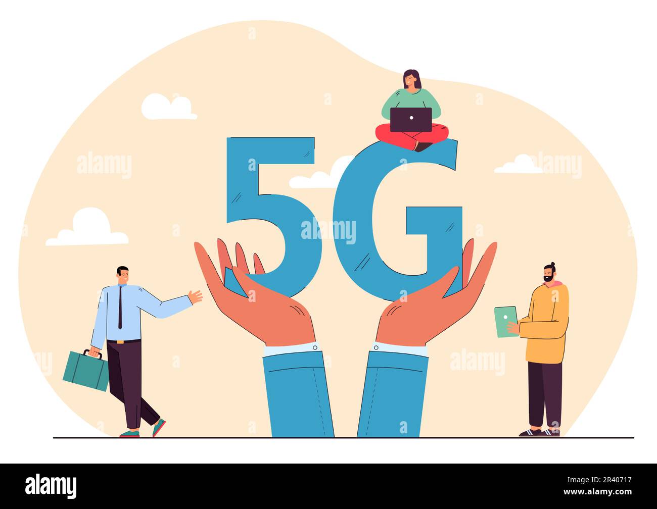 Business hands gadgets Cut Out Stock Images & Pictures - Alamy