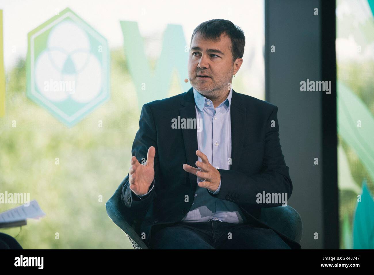 Paris, France. 25th May, 2023. Frédéric Mazzella, CEO of Blablacar and ...