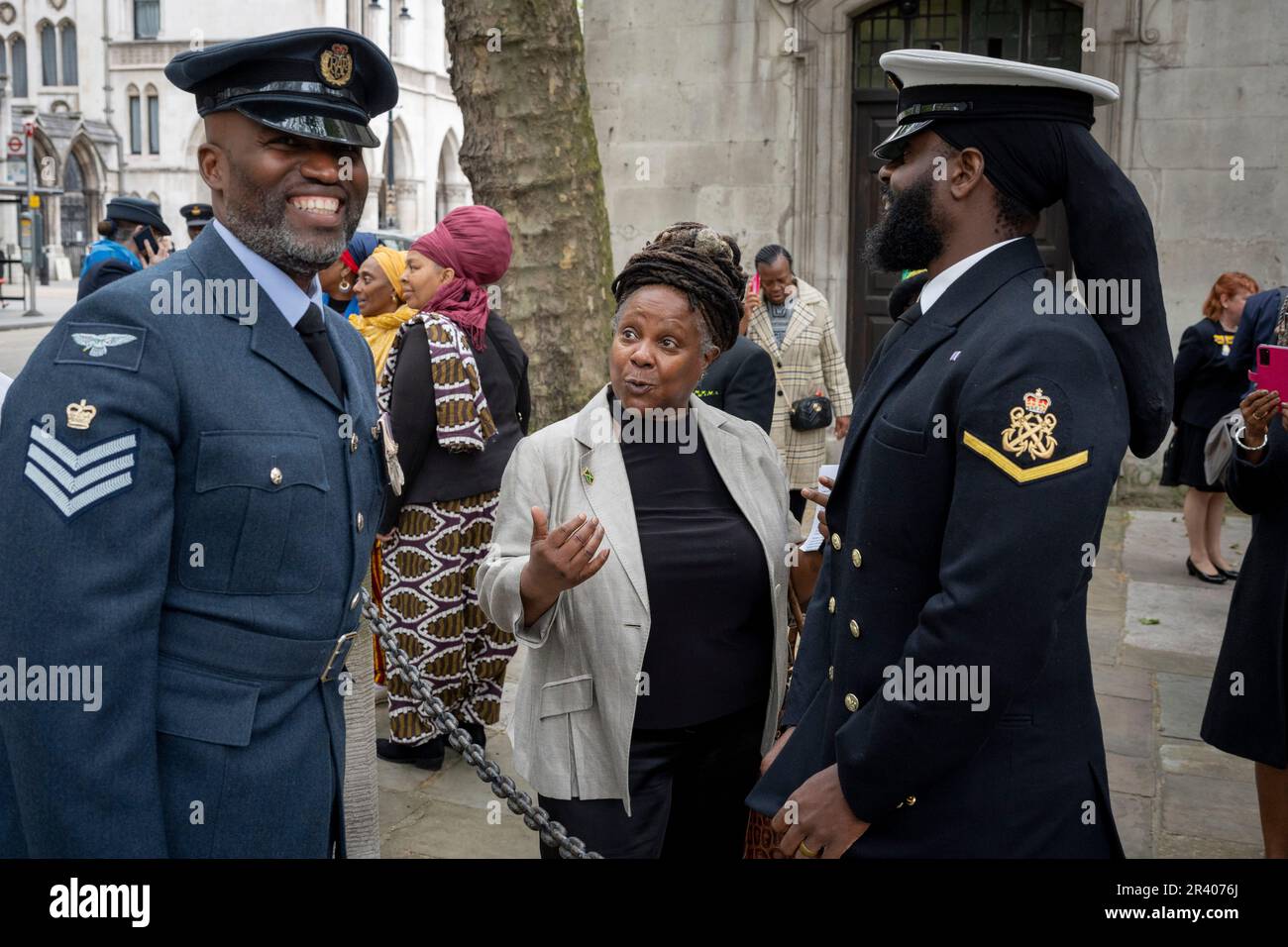 Friends, service personnel and members of the Caribbean community ...