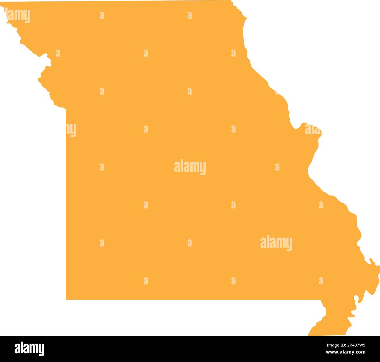 ORANGE CMYK color map of MISSOURI, USA Stock Vector Image & Art - Alamy