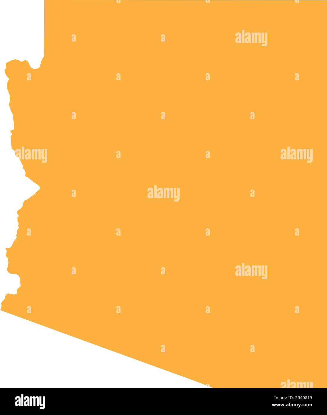 ORANGE CMYK color map of ARIZONA, USA Stock Vector Image & Art - Alamy