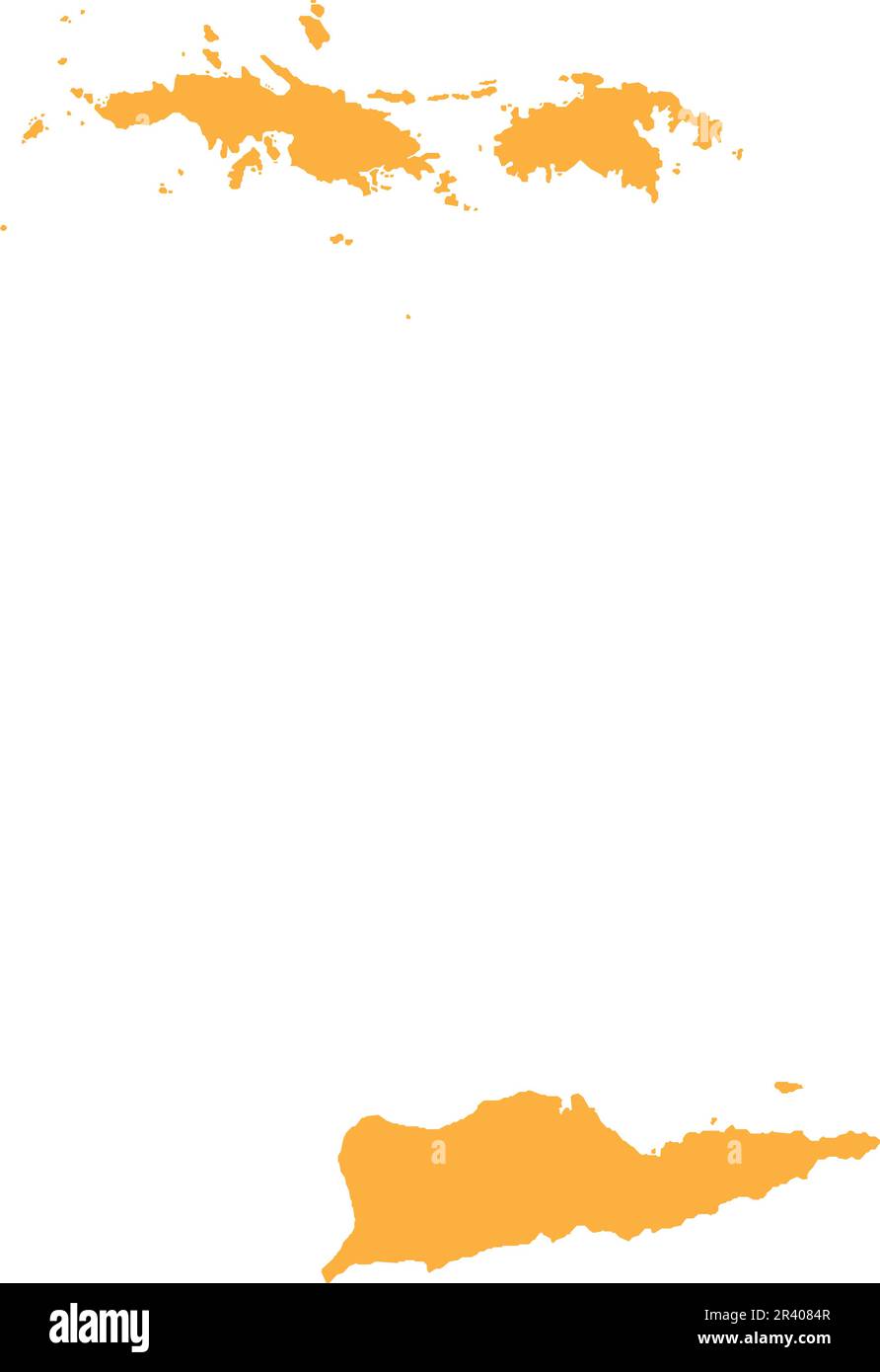 ORANGE CMYK color map of U.S. VIRGIN ISLANDS, USA Stock Vector Image ...