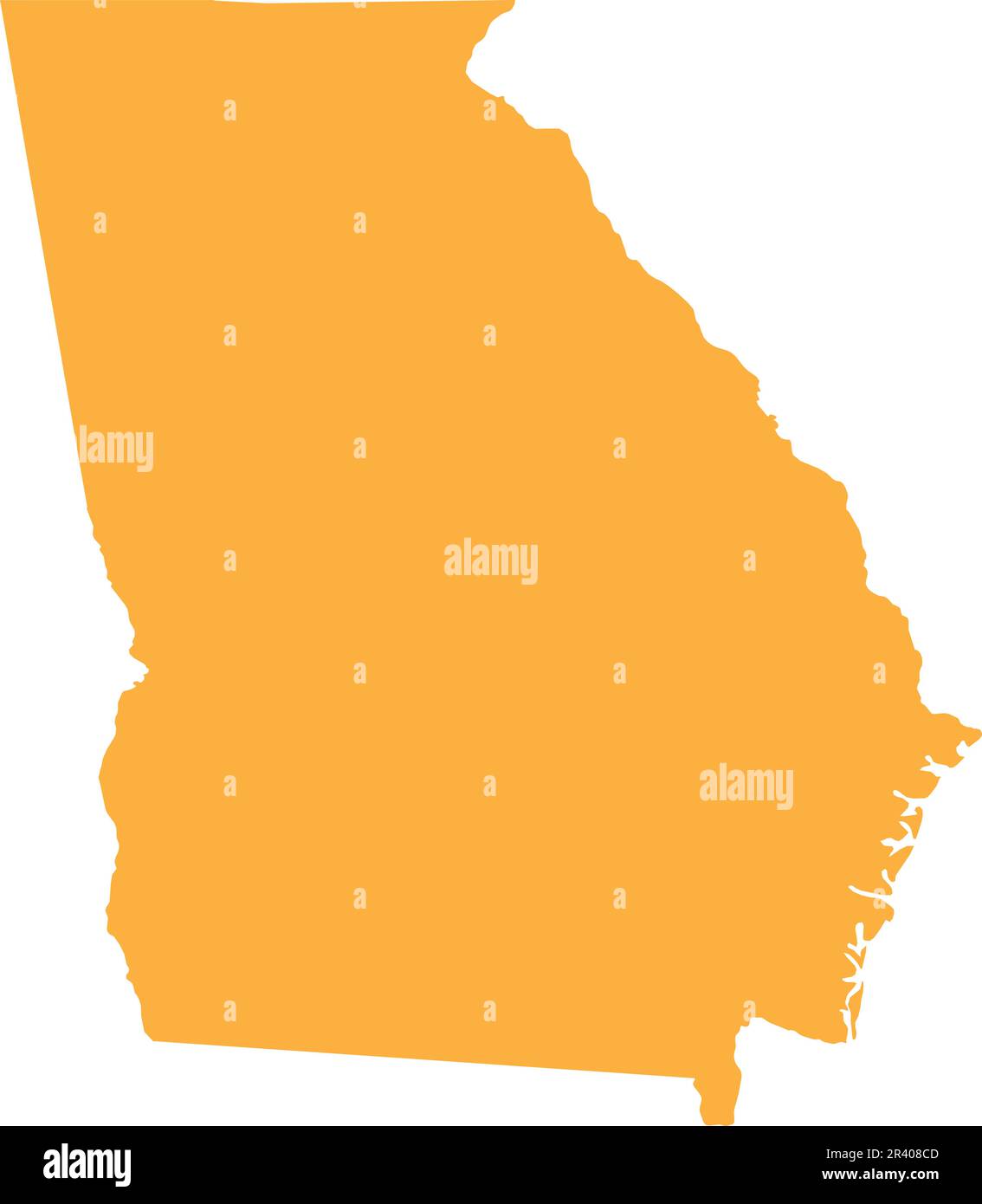 ORANGE CMYK color map of GEORGIA, USA Stock Vector Image & Art - Alamy