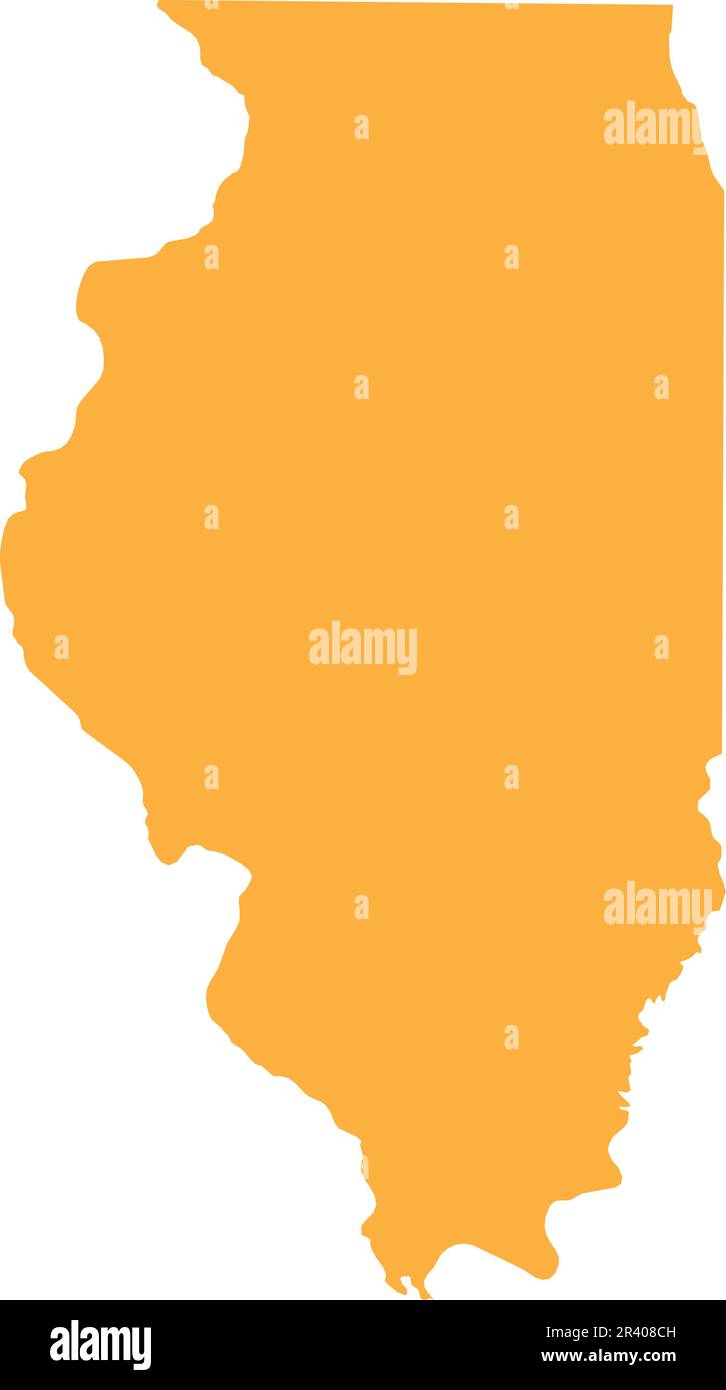ORANGE CMYK color map of ILLINOIS, USA Stock Vector Image & Art - Alamy