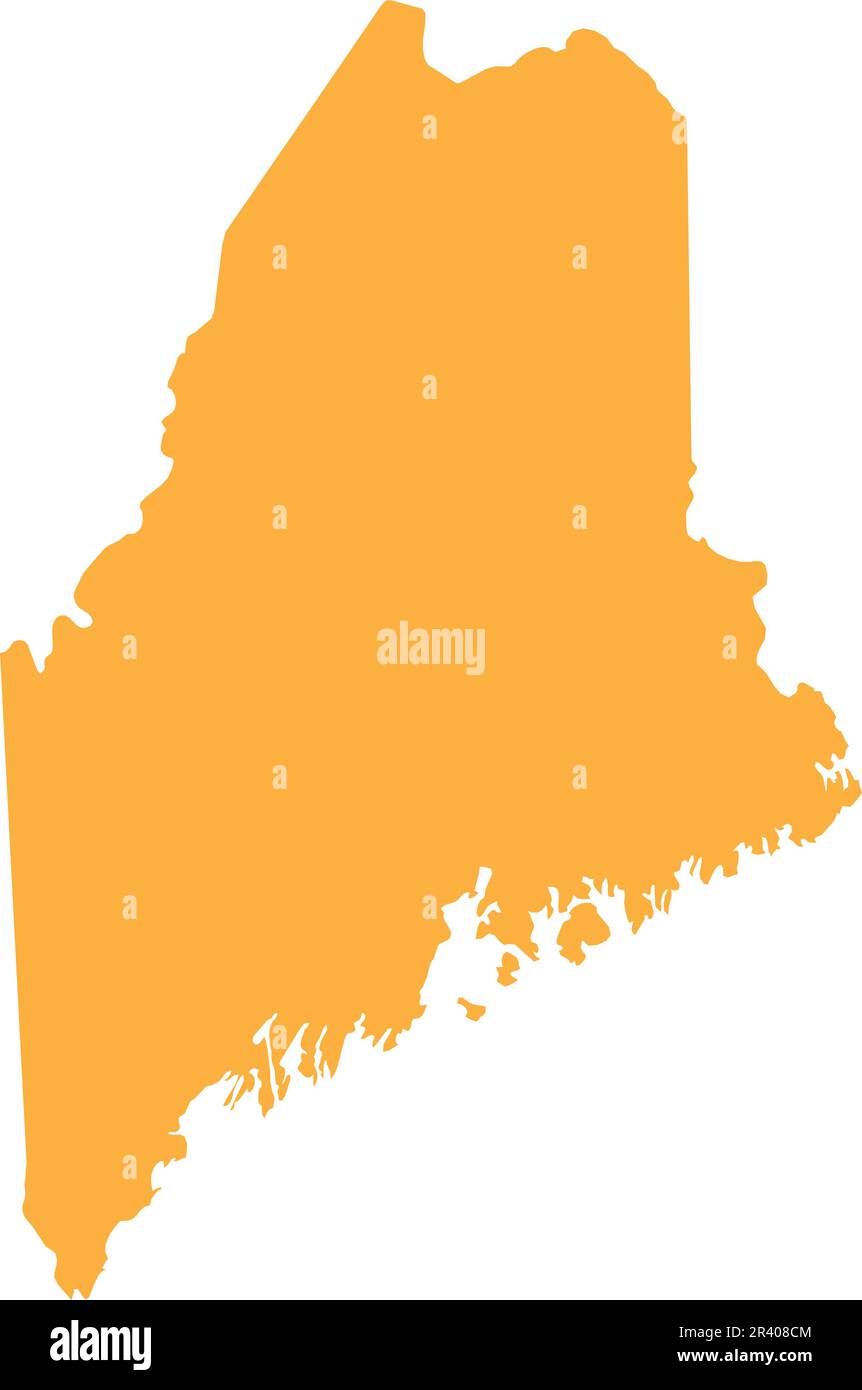 ORANGE CMYK color map of MAINE, USA Stock Vector Image & Art - Alamy