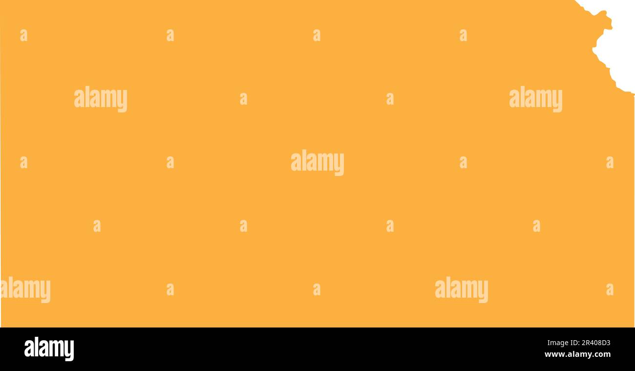 ORANGE CMYK color map of KANSAS, USA Stock Vector Image & Art - Alamy
